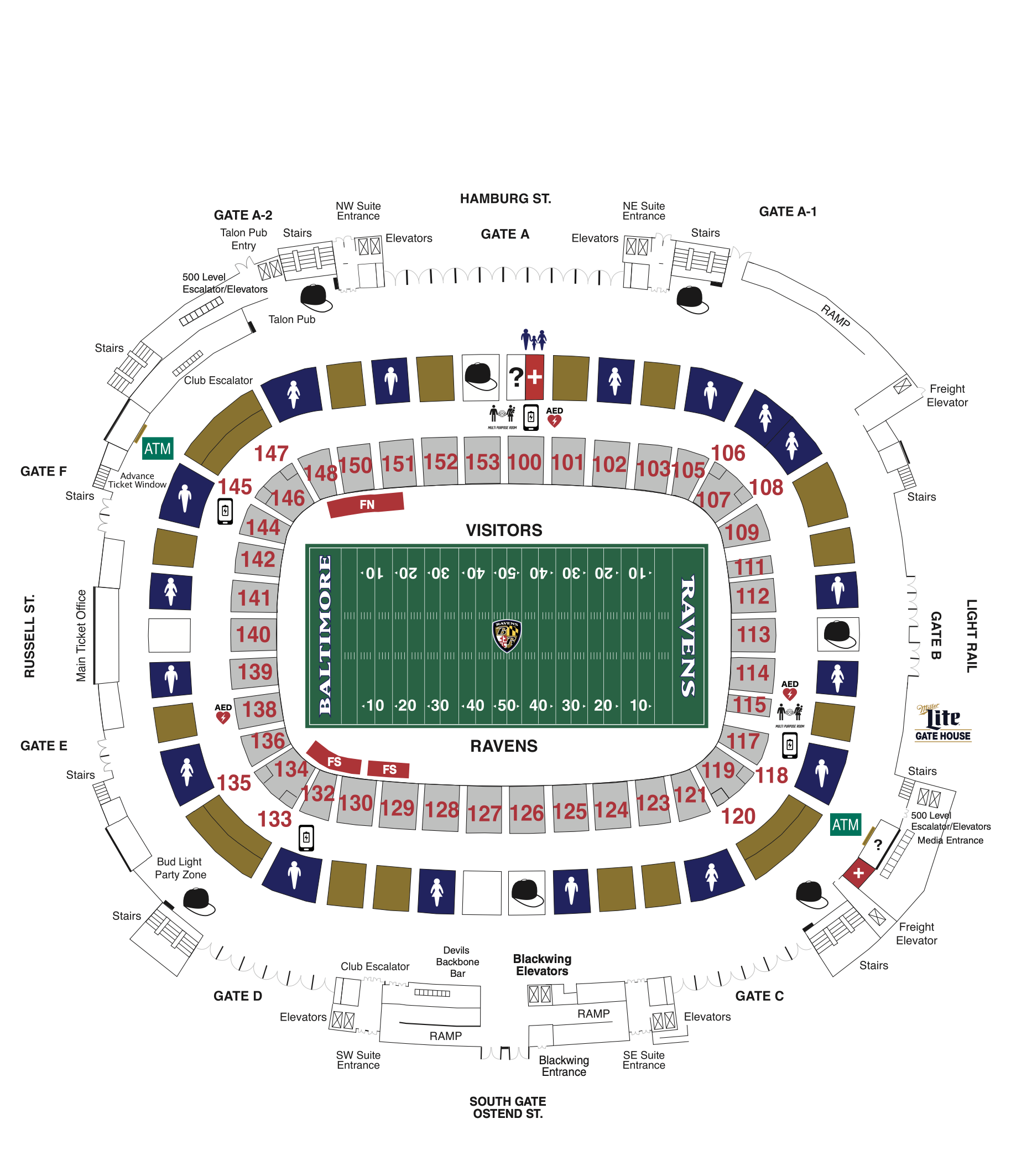 The Best Seats for Baltimore Ravens at M&T Bank Stadium - SeatSecrets