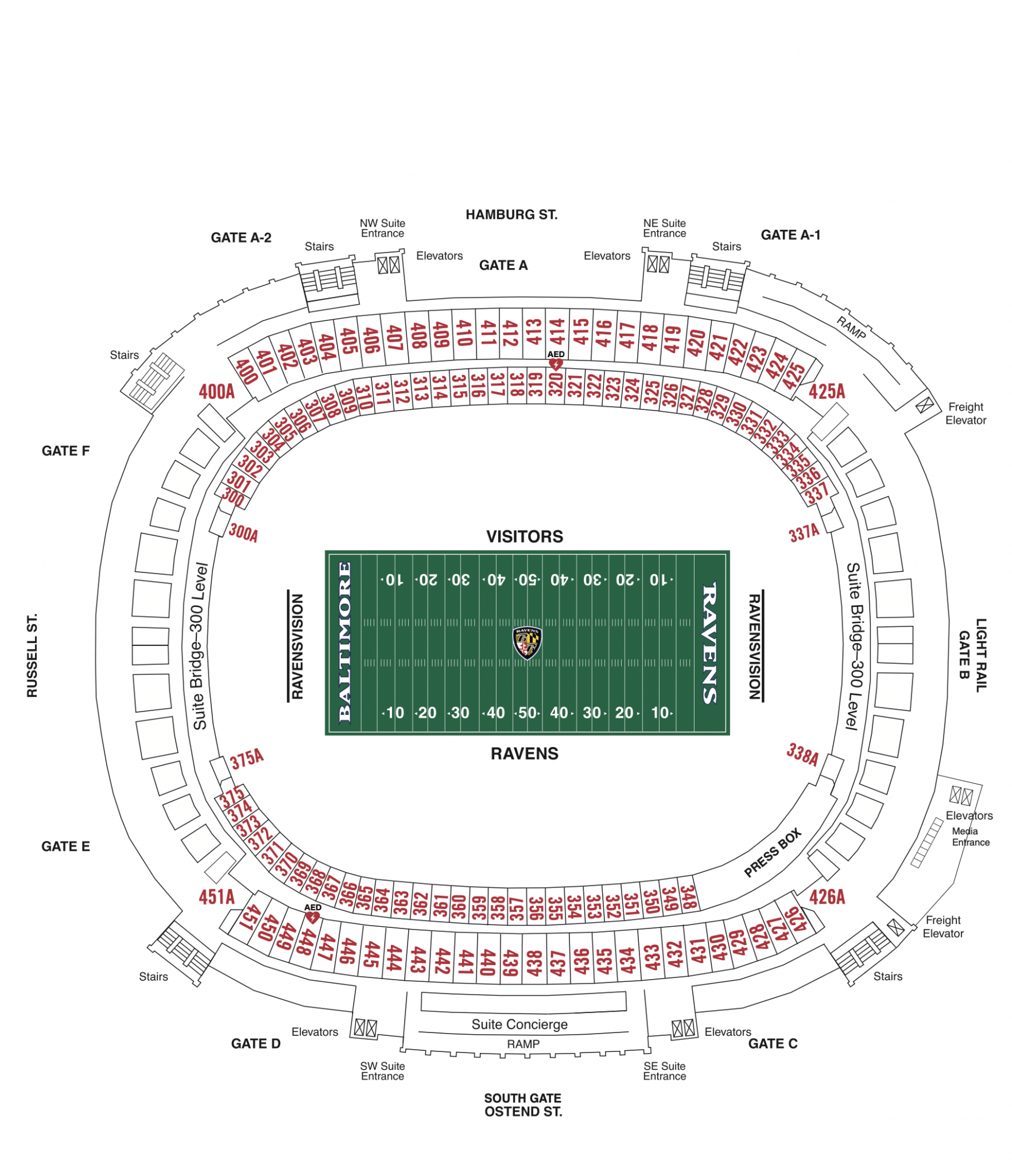The Best Seats for Baltimore Ravens at M&T Bank Stadium - SeatSecrets