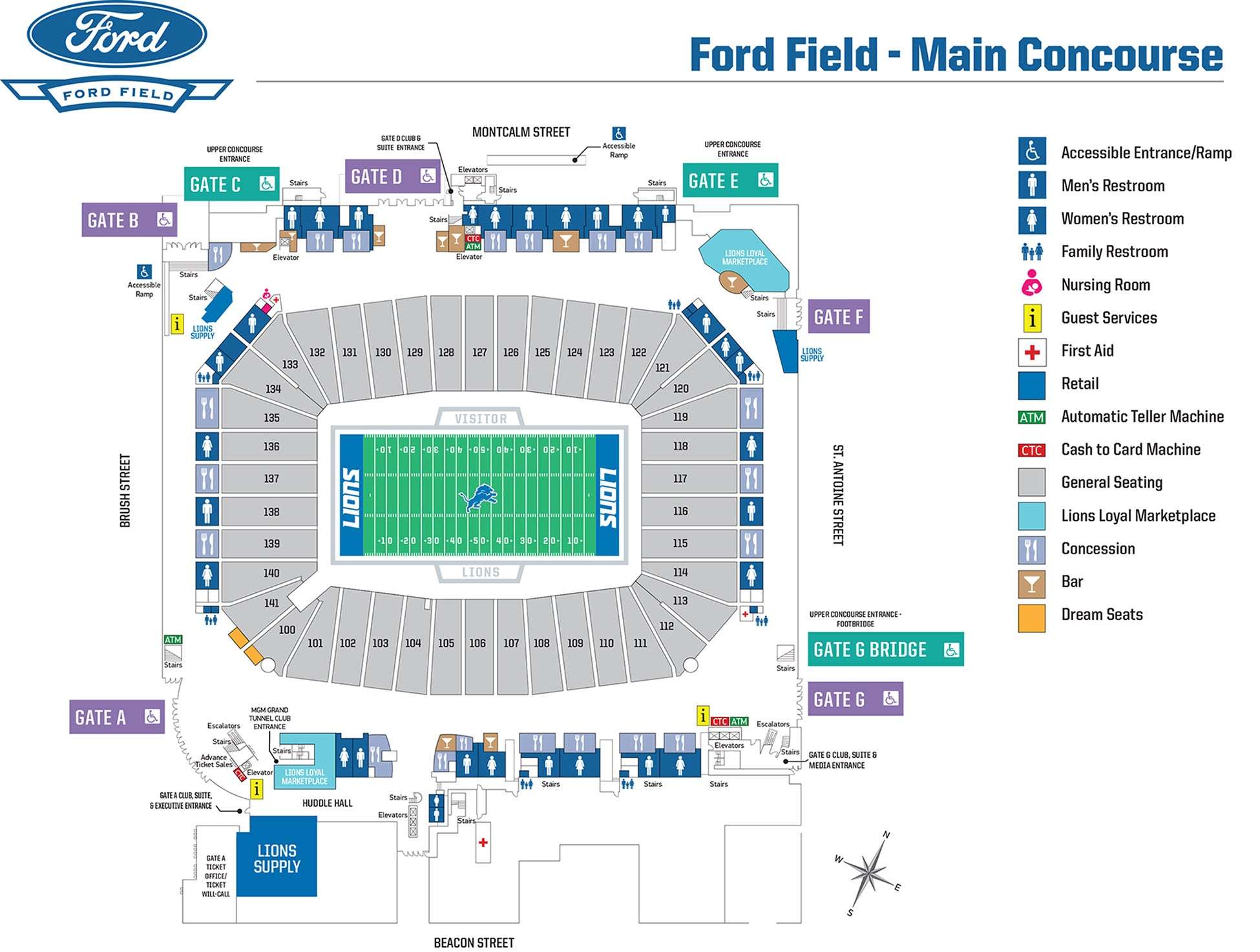 The Best Seats for Detroit Lions at Ford Field