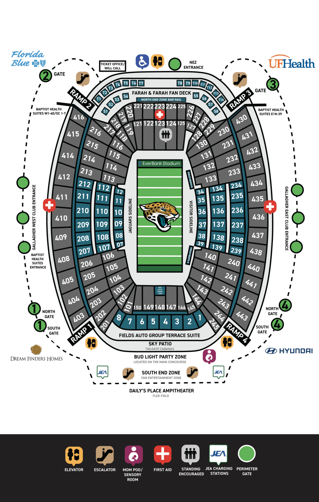 The Best Seats for Jacksonville Jaguars at EverBank Stadium