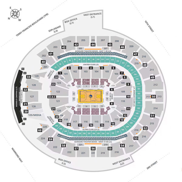 The Best Seats for Golden State Warriors at Chase Center